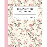 Amazon.com: Composition Notebook College Ruled: Light Pink Floral ...