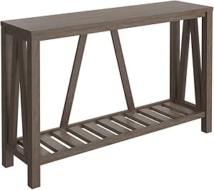 Amazon.com: Giantex Console Table 50 Inch W/Slatted Storage Shelf and A ...