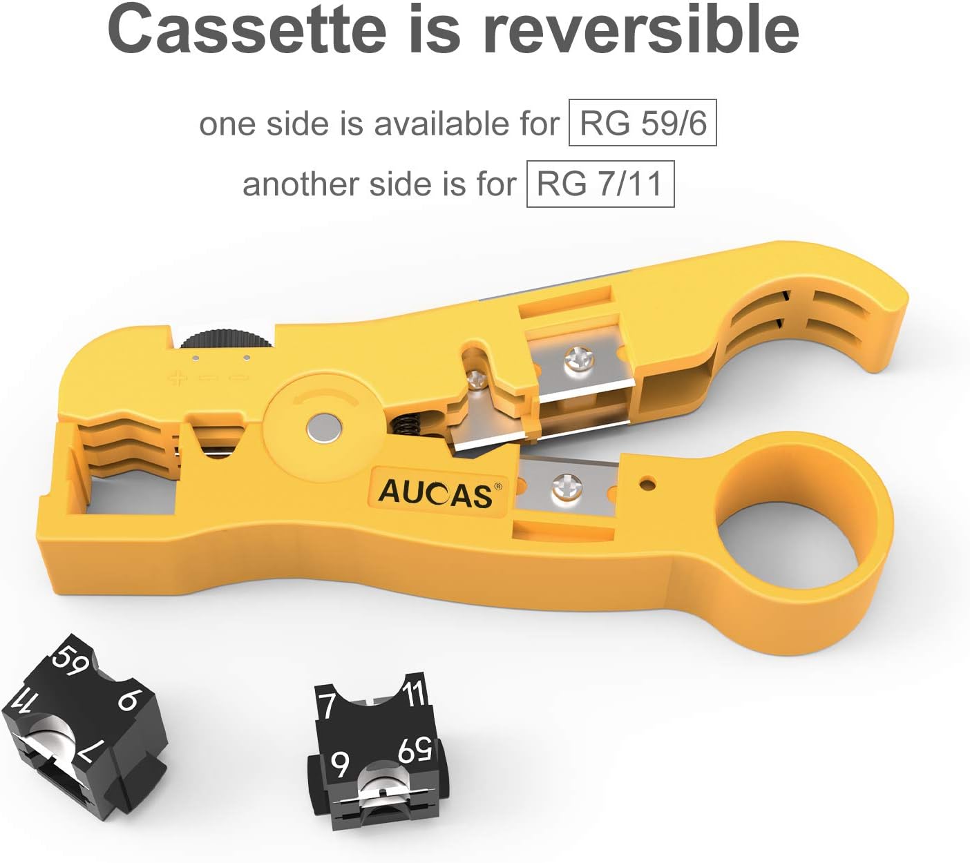 AUCAS Cable Cutters for Flat or Round TV/UTP Cat5 Cat6 Wire Coax ...