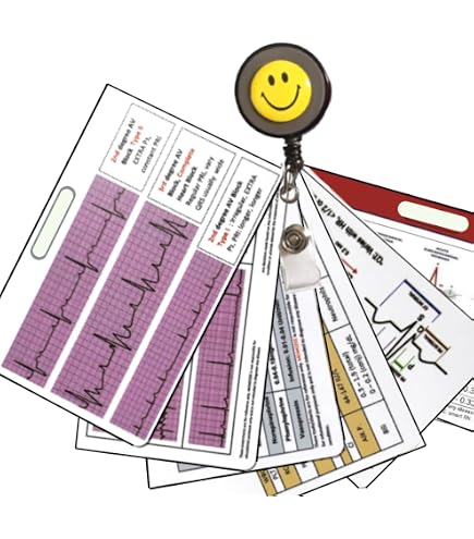 Scope EKG Reference Set 3 Piece Double-Sided STEMI Badge Card