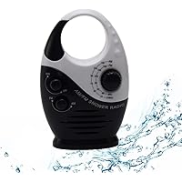 Amazon.com: UXELY Shower Radio, Bathroom Radio AM FM, Waterproof ...