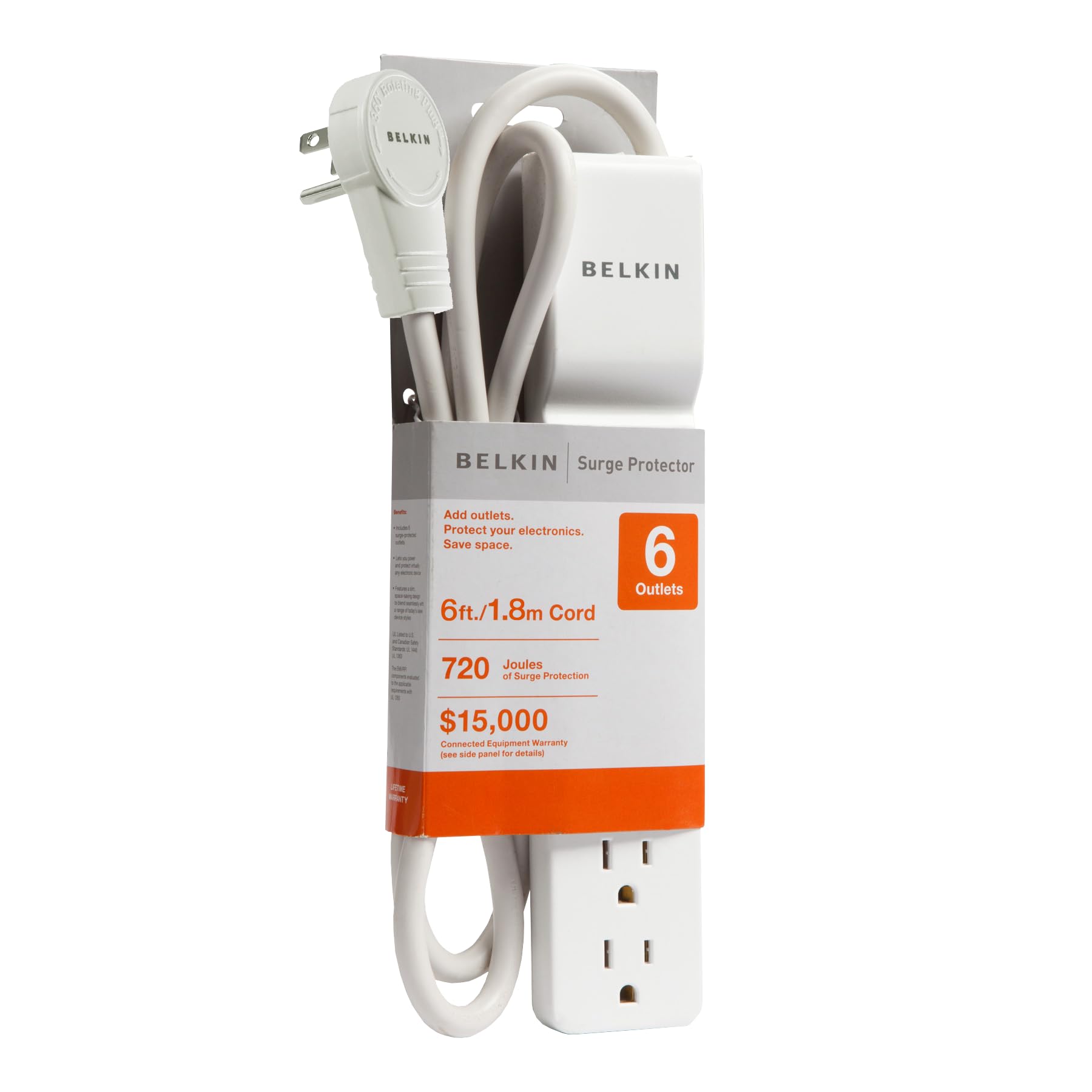 Mua 6-Outlet SlimLine Power Strip Surge Protector, 6ft Cord and ...