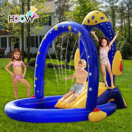 Rocket Pool with Water Slide | Best Inflatable Playground with Slides ...