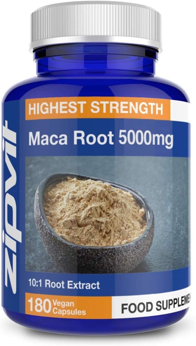 Maca Root Capsules 5000mg, High Strength Maca Root Powder Extract. 180 ...