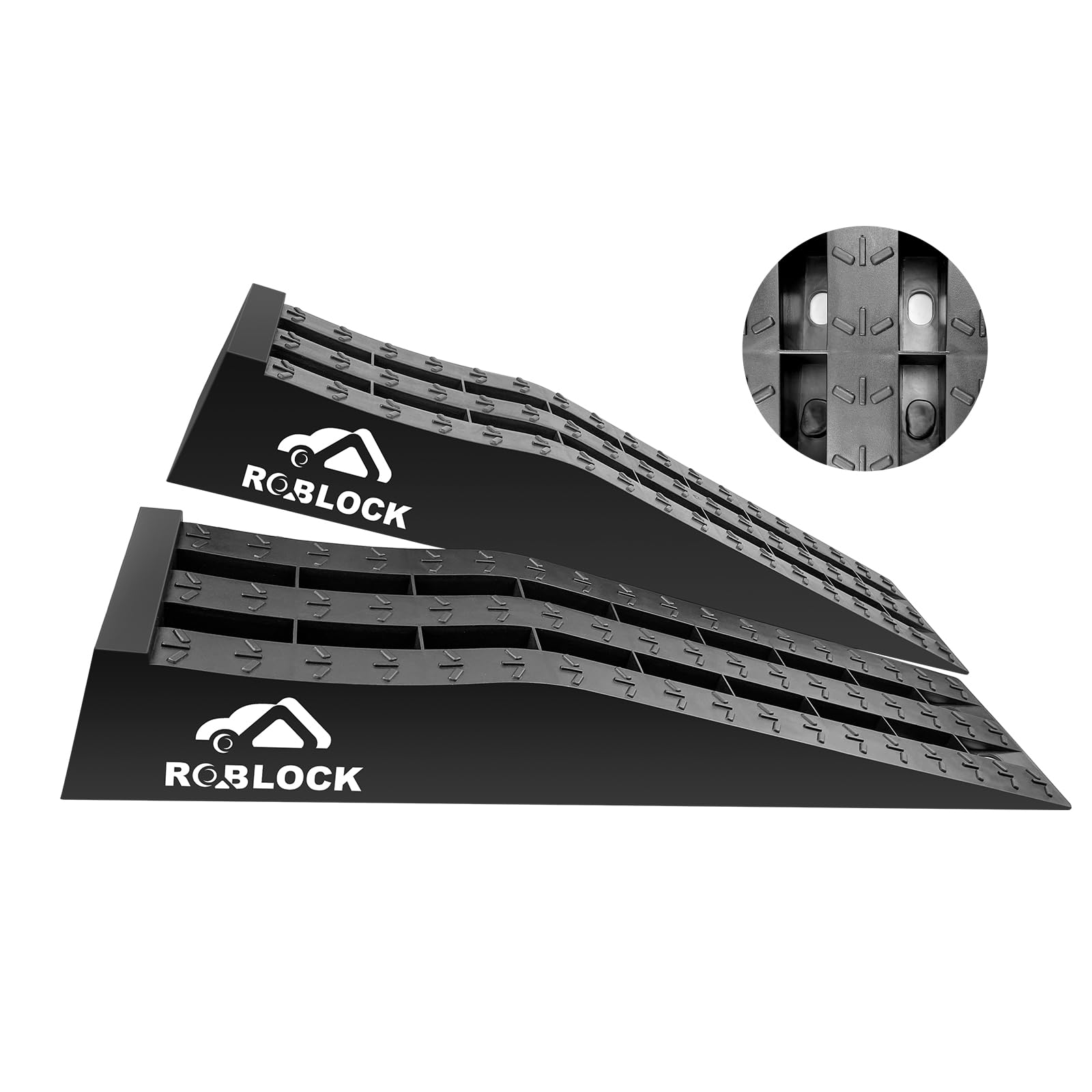 ROBLOCK Heavy Duty Car Ramps for Oil Changes and Jack Support, Portable ...