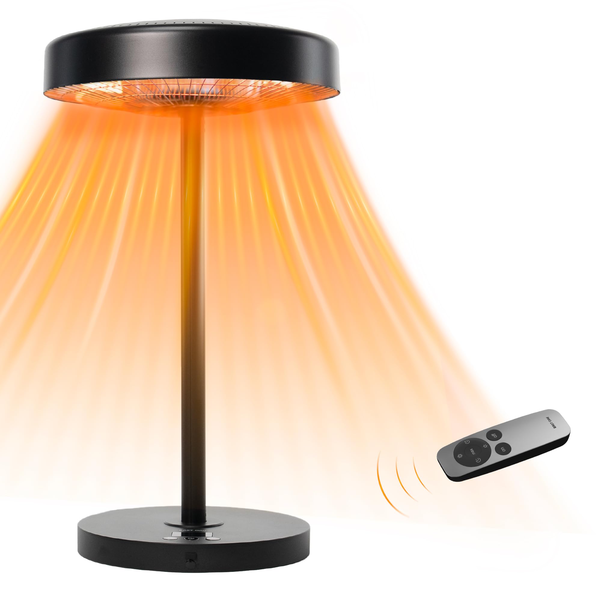 EAST OAK Electric Heater, 1500W Table Top Electric Heater with Remote ...