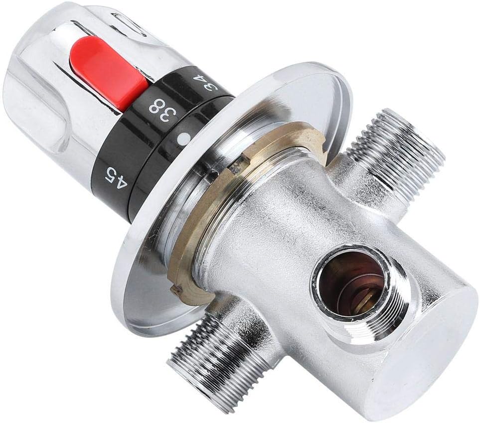 Brass Thermostatic Shower System Hot Cold Water Mixing Temperature ...