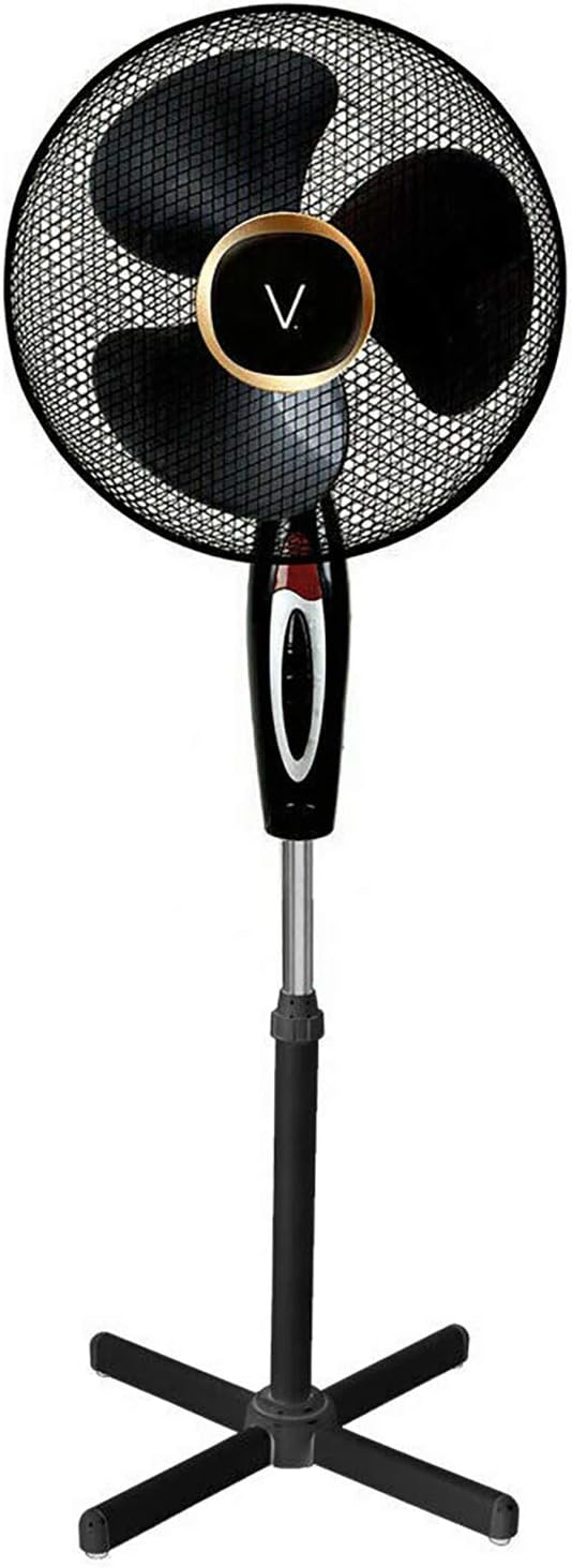 Ventio 16 Inch Pedestal Oscillating Stand Fan Black – BigaMart