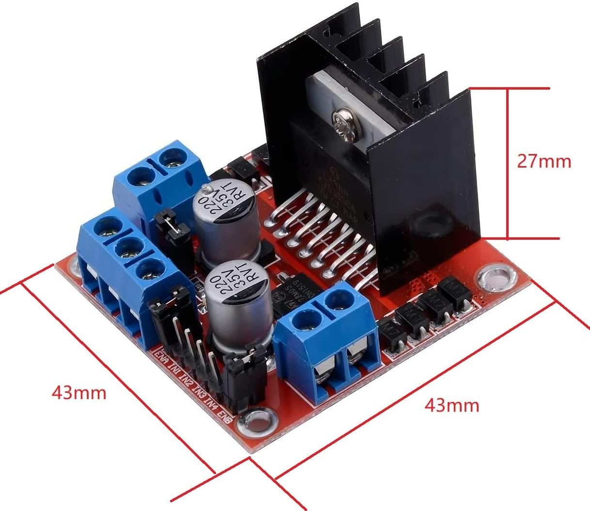 Mua L298N Stepper Motor DC Dual H-Bridge Driver Controller Board Module for Arduino Raspberry Pi ...