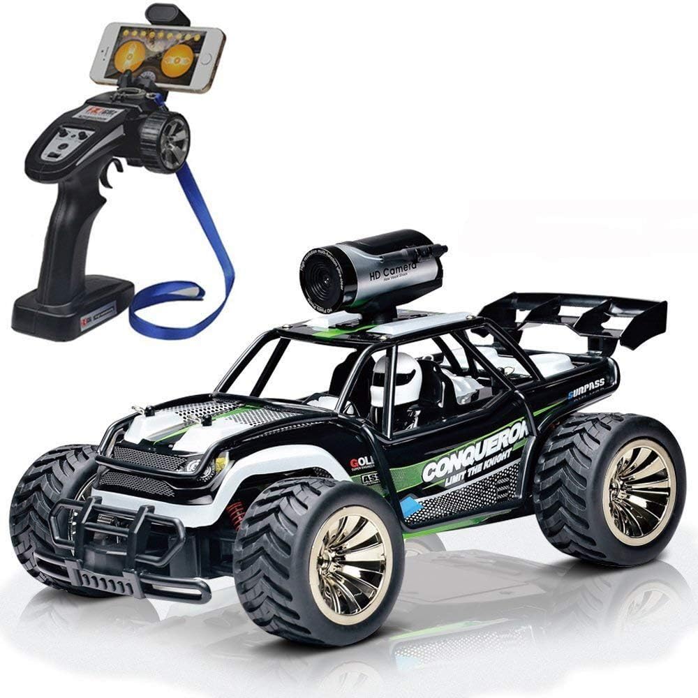 Rc Remote Control Cars With FPV Camera HD 720P 2WD 1 16 Scale 2 4Ghz