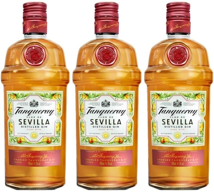 Ginebra Tanqueray Flor De Sevilla Naranja 750 ml (paquete de 3 botellas ...