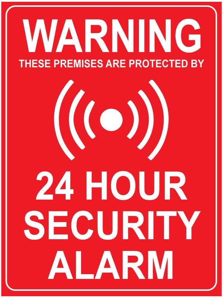 Amazon.com : Warning These Premises are Protected by 24Hour Security ...