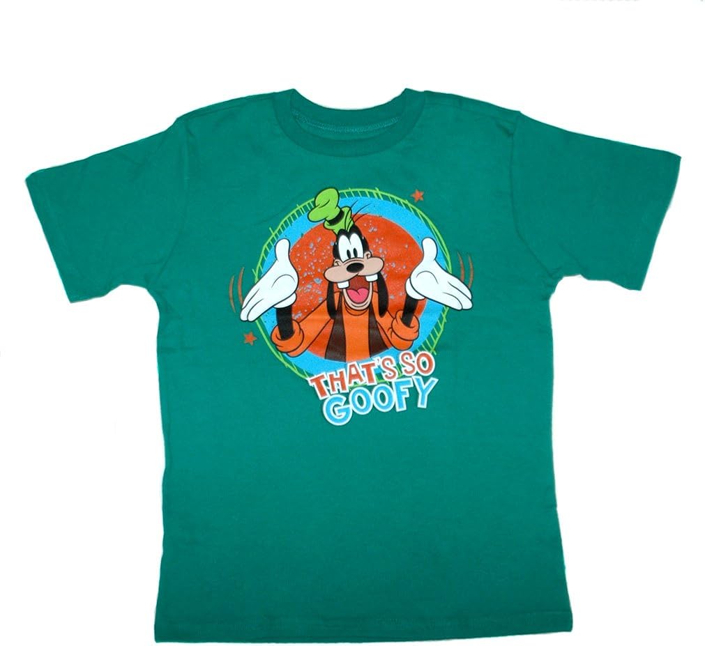 Amazon.com: Disney Store Big Boys "That's So Goofy" Goofy Tee 7/8 Green ...