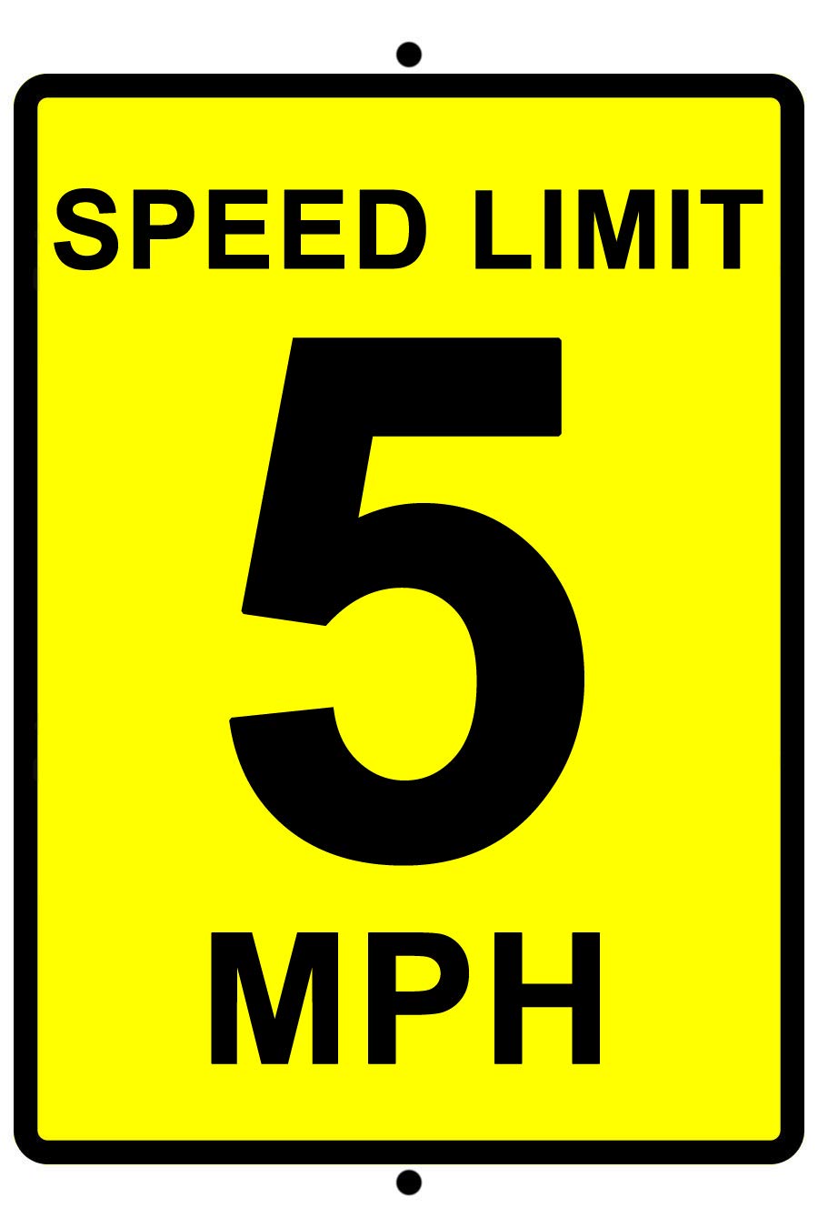 Signs co Speed Limit 5 MPH Aluminum Sign 8 X 12 Collectibles