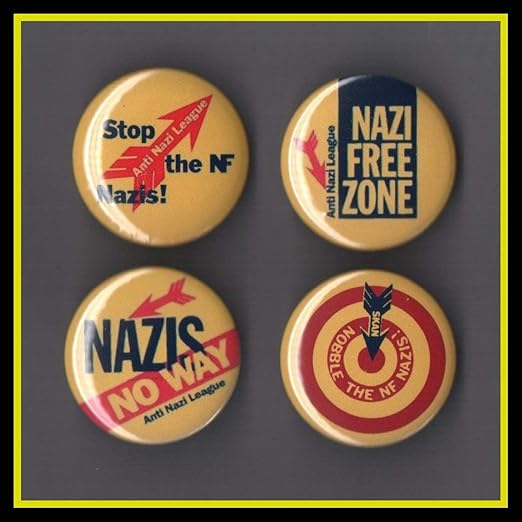 Anti Nazi League - Set of 4 31mm Badges: Amazon.co.uk: Kitchen & Home