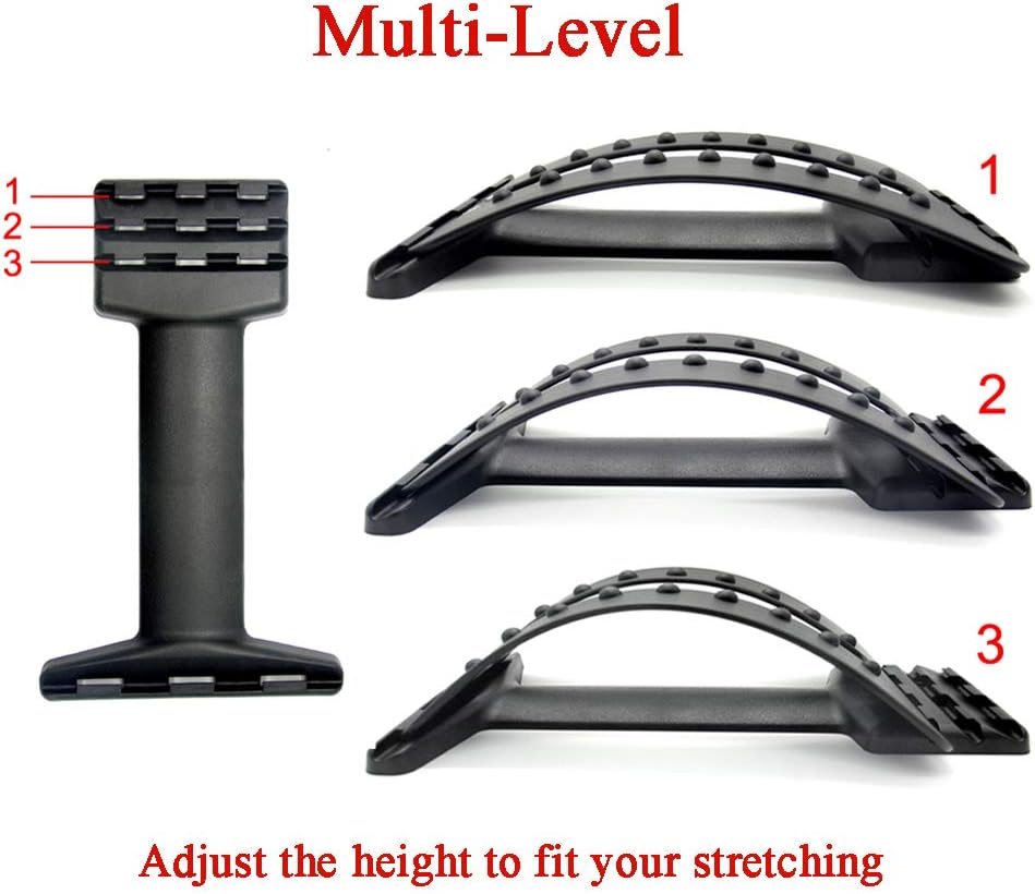 UniHom Back Stretcher Multi-Level Lumbar Stretching with Massage Point ...