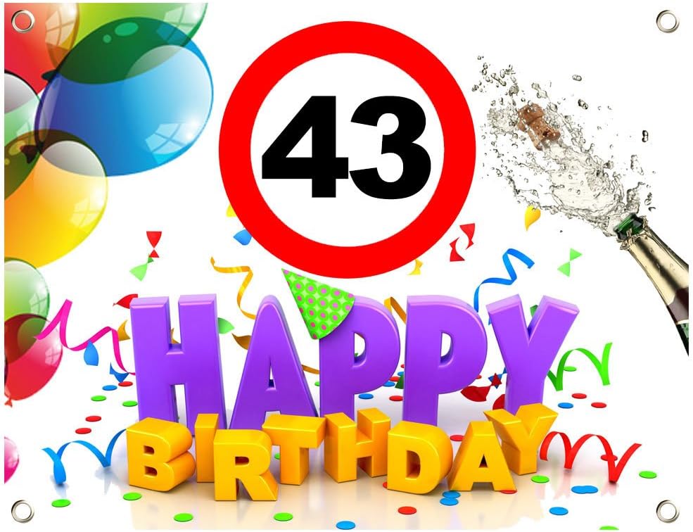43 Birthdays Birthday 43 Birthday Banner Birthday PVC 1 3 M X 1 M 43-birthdays-birthday-43-birthday-banner-birthday-pvc-1-3-m-x-1-m