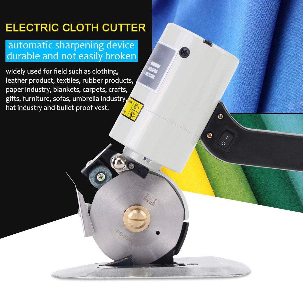 90mm Electric Fabric Rotary Cutter,Electric Cloth Scissors Round Knife ...