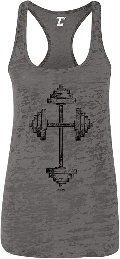 Amazon.com: Barbell Cross - Gym Workout Crossfit Faith Women's ...