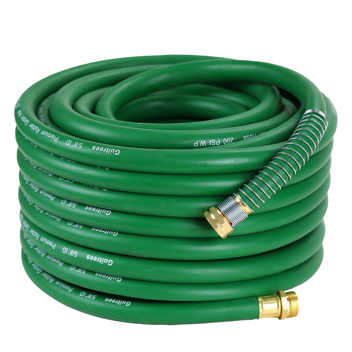 Guitrees 75FT 5/8 Heavy Duty Rubber Garden Hose - 200psi Working ...