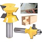 MLCS 7733 60-Degree Woodworking Edge Banding Tongue and Groove Set, 1/2 ...