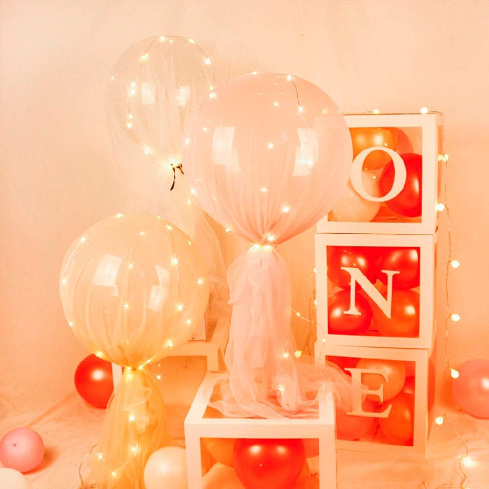 4 Pcs Balloon Boxes Baby Shower Decorations,with 30Pcs Balloons and ...