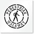 SmartSign "Pedestrian Walkway" Reusable Stencil | 24" x 24" Plastic ...