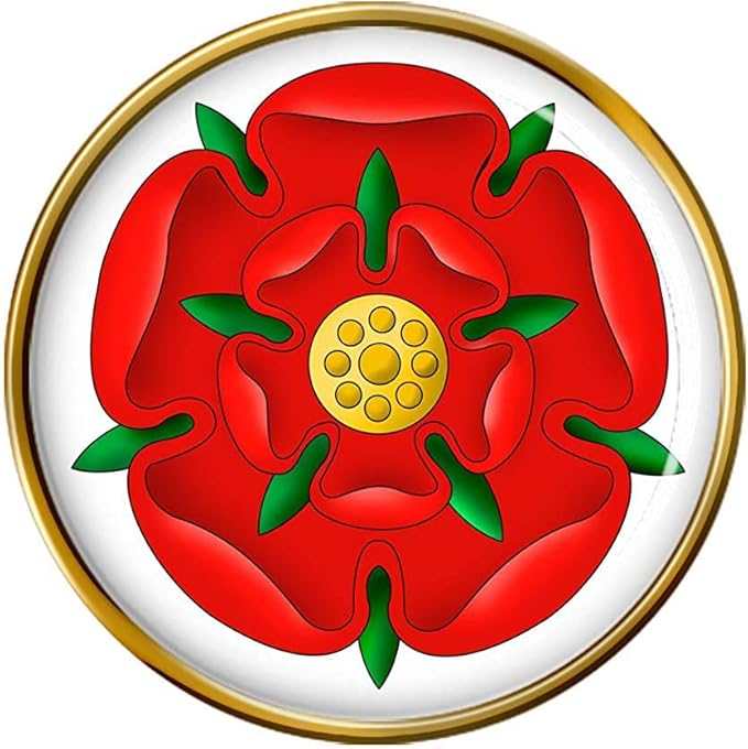Red Rose of Lancaster Pin Badge: Amazon.co.uk: Clothing