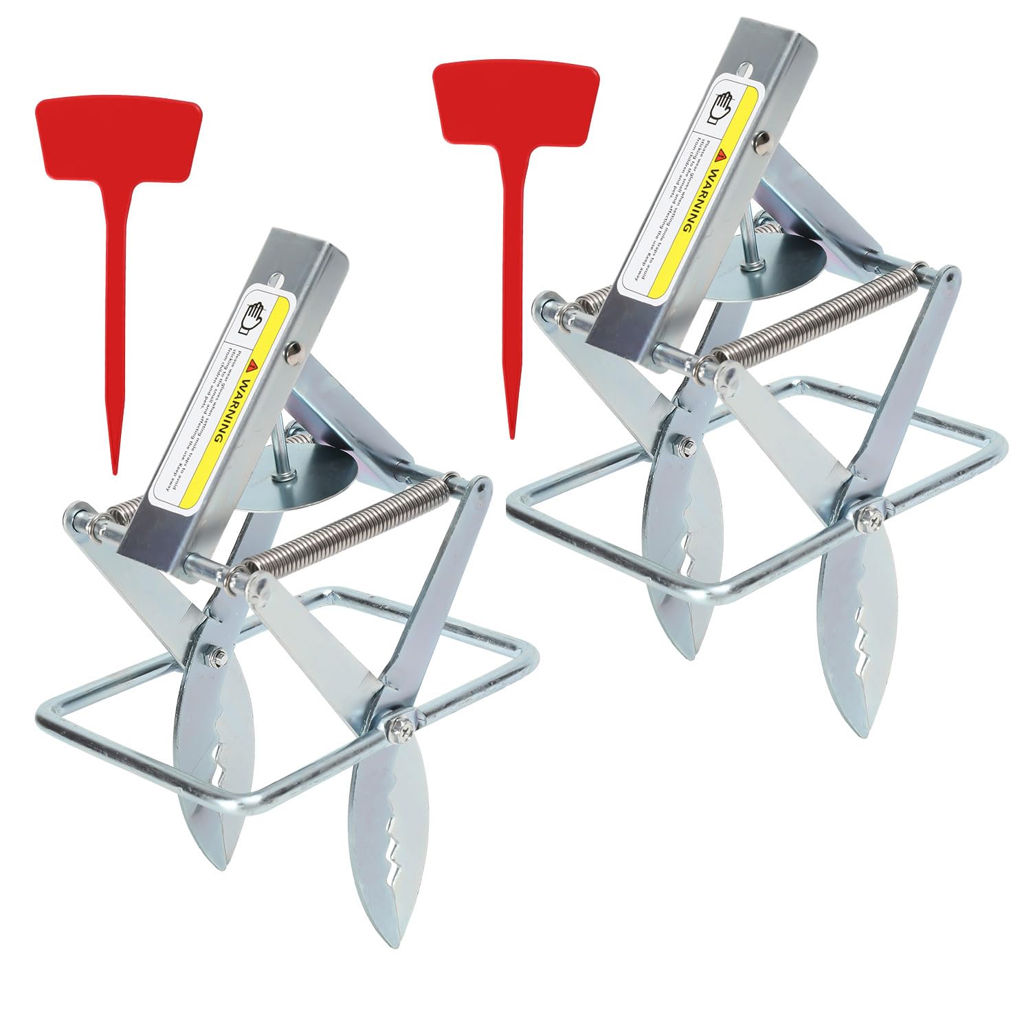 Fuairmee 2 Pack Mole Traps, Steel Scissor Trap, Moles Trap Outdoor ...