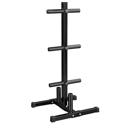 Yaheetech Olympic Weight Rack/Tree with Bar Holder for 2 Inch Barbell ...