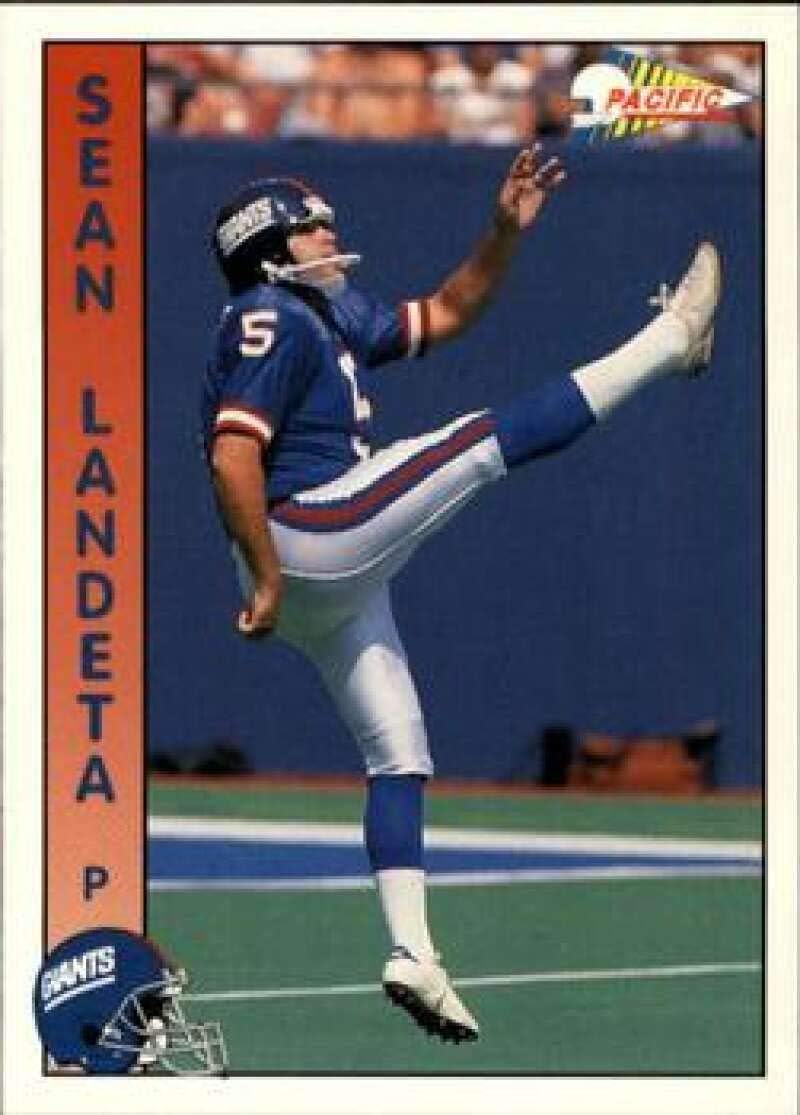 Amazon.com: 1992 Pacific Football #543 Sean Landeta New York Giants ...