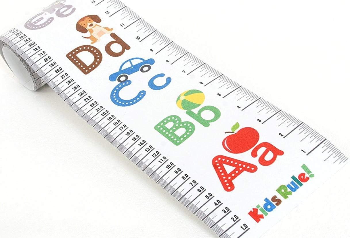 Kids Rule Alphabet Plastic Roll-Up Height Measuring Chart. Measures ...