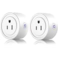 Smart Plug 2 Pack Wi-Fi Enabled Mini Smart Socket Compatible with ...