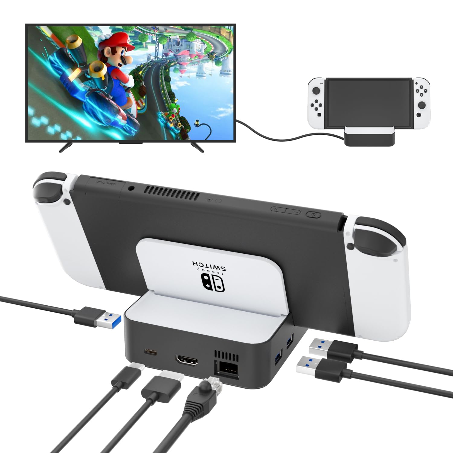 Upgraded Switch TV Dock for Nintendo Switch/Switch OLED, MVIIOE Switch ...