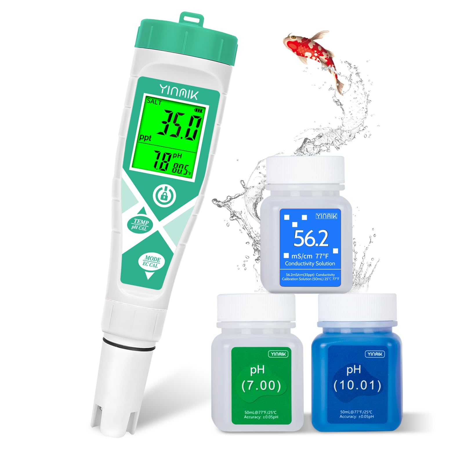 Aquarium pH Salt Tester, Digital Salinity Meter for Freshwater ...
