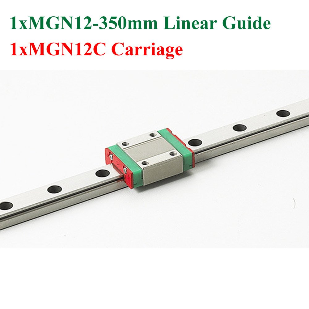 New MGN12 12mm Linear Rail Guide Slide MGN12 Length 350mm Rail MGN12C Carriage CNC Parts: Amazon ...