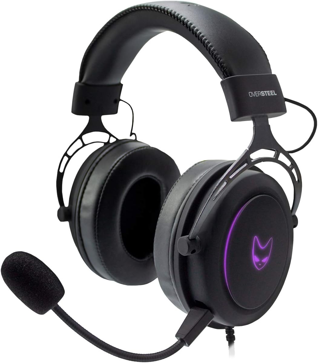 Oversteel ELECTRUM – RGB Gaming Headset with Microphone, 7.1 Virtual ...