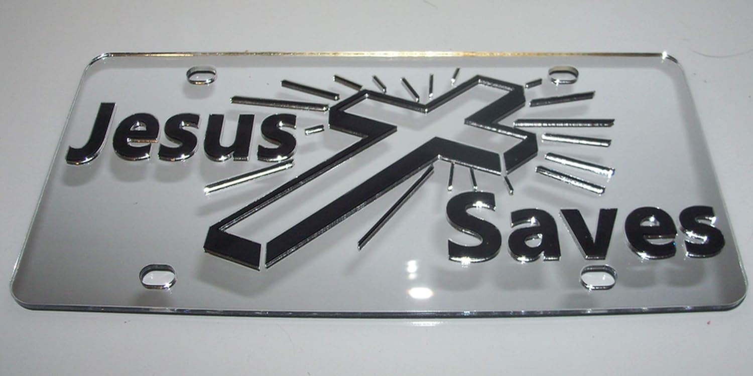 Amazon.com: Jesus Saves License Plate: Automotive