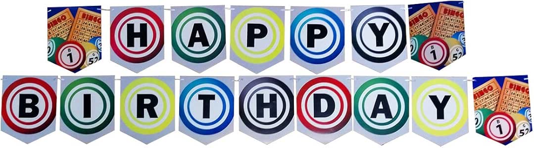 Bingo Jointed Banners, Bingo Party Supplies, Bingo Birthday Banner ...