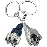 Amazon.com: Ya.x 3D Rotatable Tricone drill bit keychain Silver Color ...