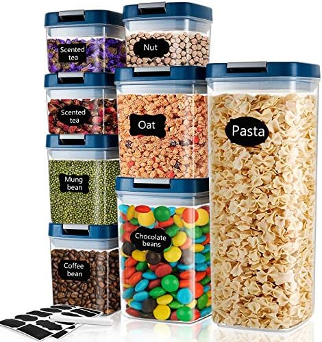 Air Tight Food Storage Containers with Lids Set of 8: Leakproof Air ...