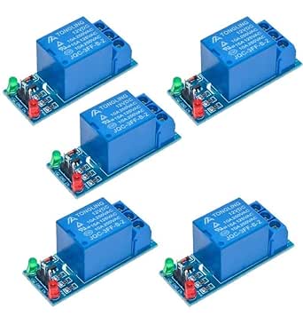 5 Piezas Modulo Relevador Relay 1 Canal 12v Rele Arduino : Amazon.com ...