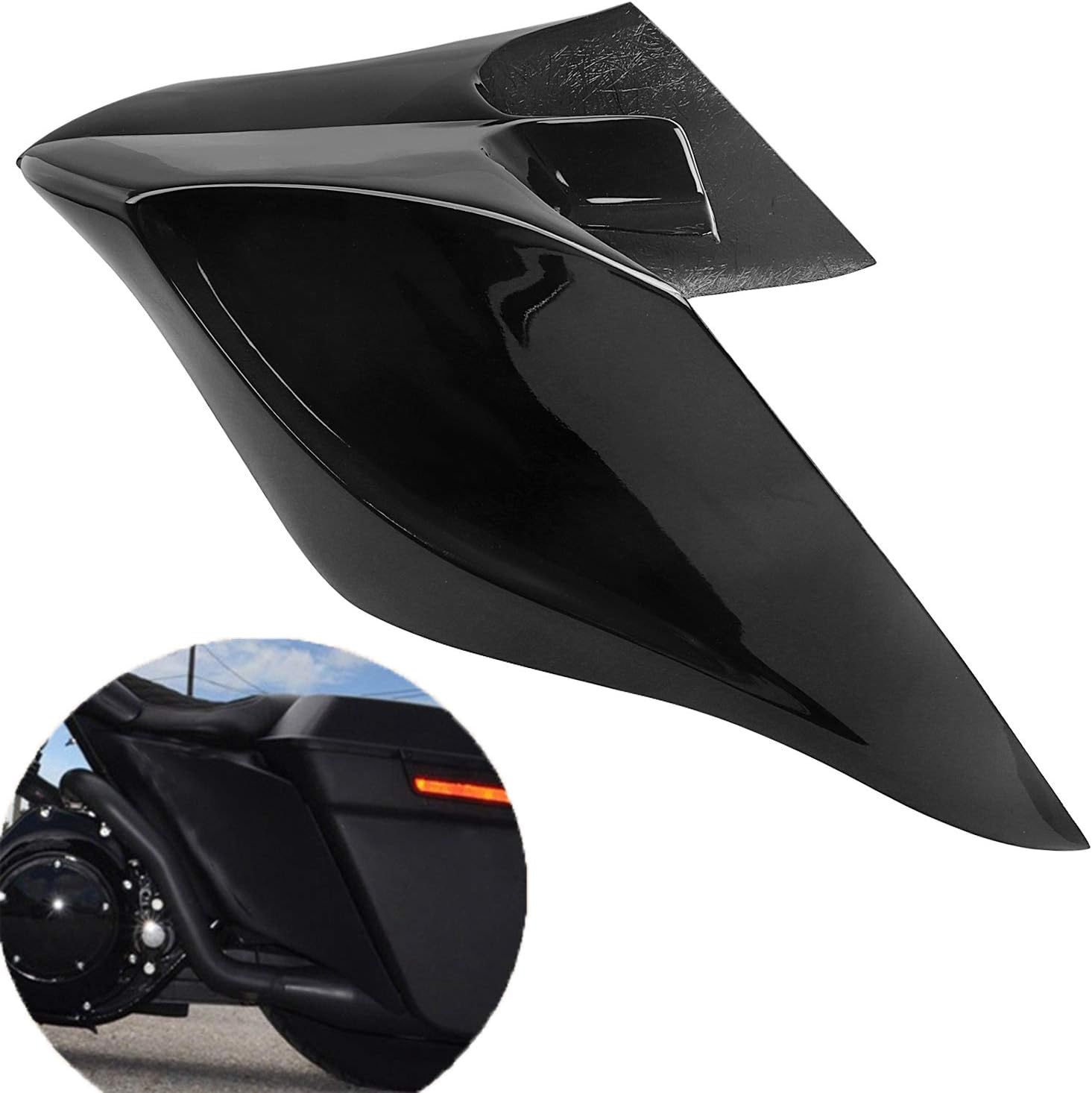 Amazon.com: XMMT Vivid/Gloss Black Stretched Extended Side Panel Cover ...