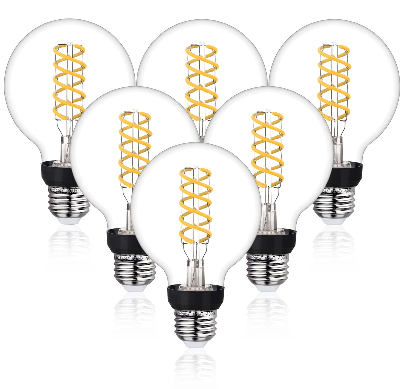 Austin Coast G25 LED Globe Edison Light Bulb,Vintage Dimmable LED ...