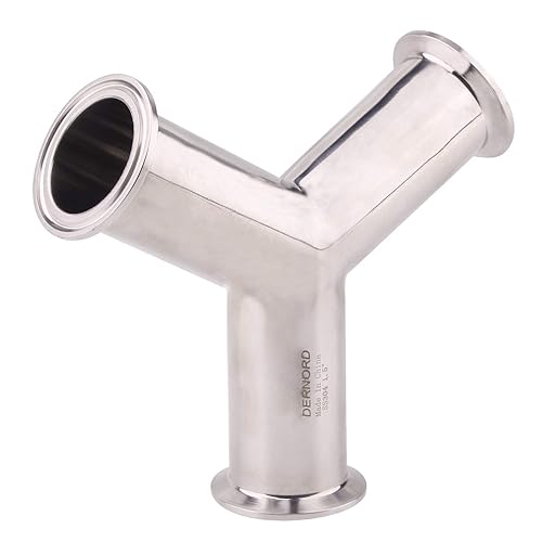 DERNORD Tri Clamp Wye Clamp End True Y Type Cross Tee Tube Stainless ...