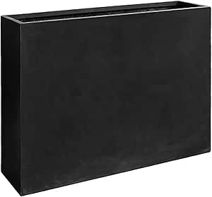 Amazon.com : Black Rectangular Planter Indoor Outdoor - Elegant Modern ...