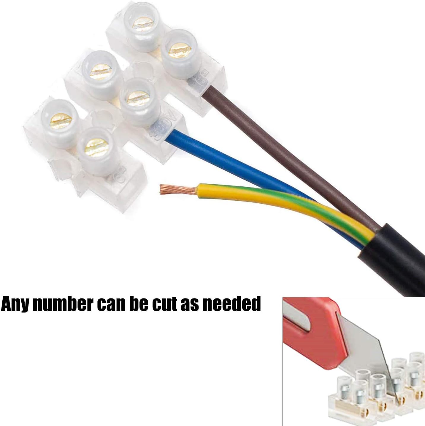 90pcs Spring Wire Connector Cable Connector,Terminal Block, Electrical ...