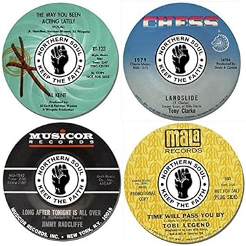 Northern Soul Record Label Coasters Set of 4. High Quality Cork Back ...