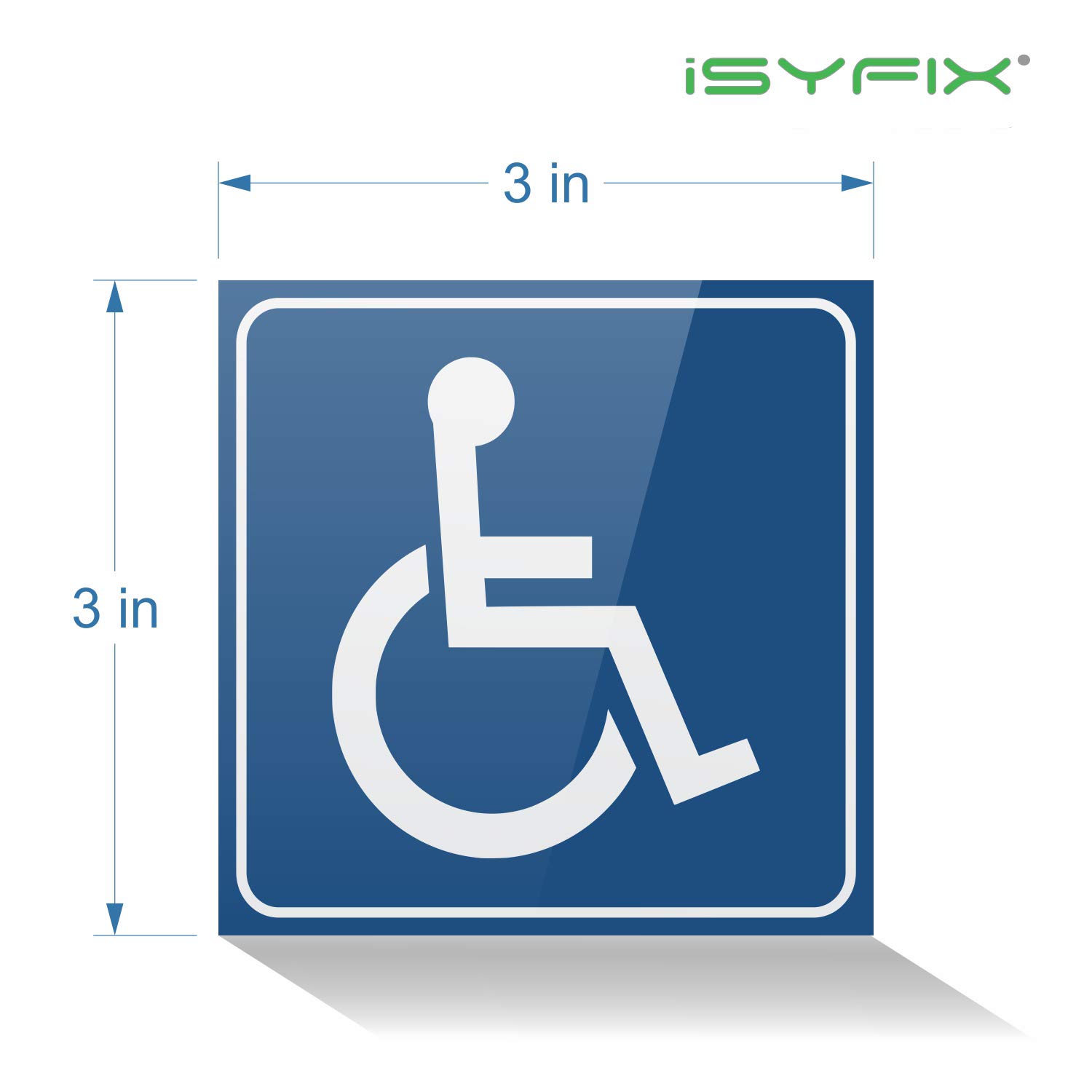 Disabled Wheelchair Sign 4 Pack 6x6 inch ADA Compliant Premium Front ...