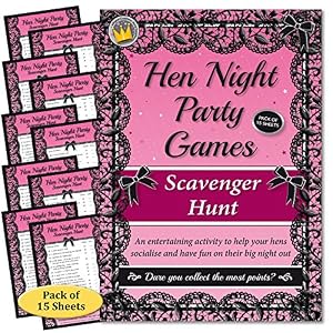 HEN NIGHT PARTY GAMES - Fun Scavenger Hunt Game for Hen night, Hen do ...